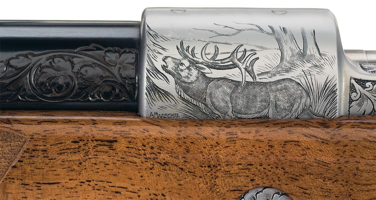 Excellent Double Signed Master Engraved Browning Olympian Grade Bolt ...