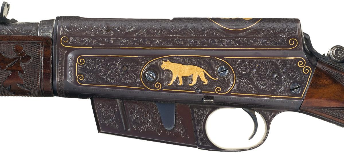 John A. Gough Engraved and Gold Inlaid Remington Model 8 Woodsmaster ...