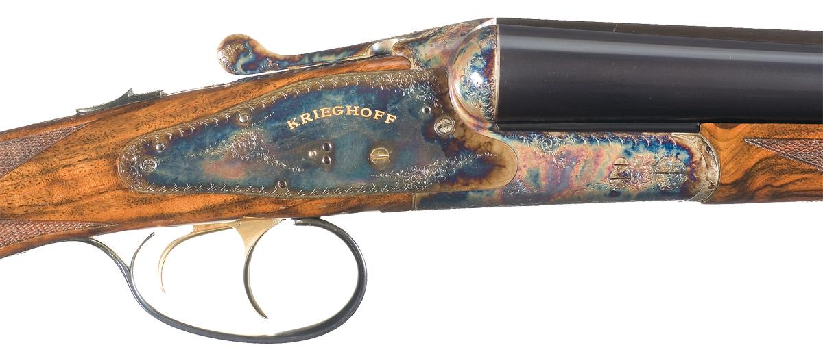 Cased Engraved Krieghoff Essencia Model Double Barrel Side Lock Shotgun