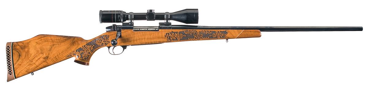 Weatherby Mark V Lazermark Bolt Action Rifle with Scope