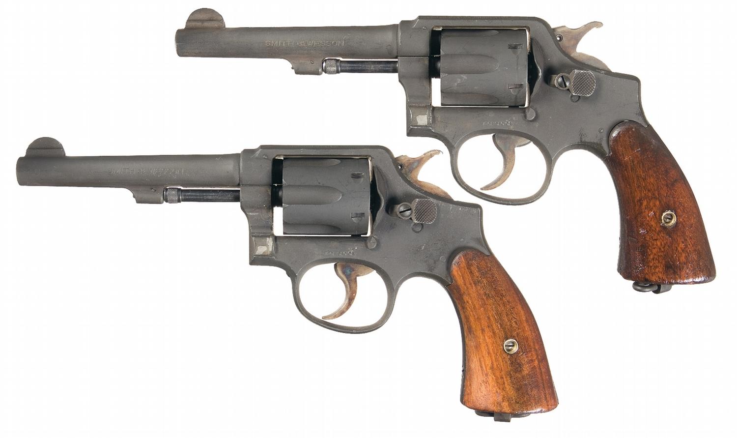 Two WWII British Issued Smith & Wesson Double Action Revolvers A) Smith ...