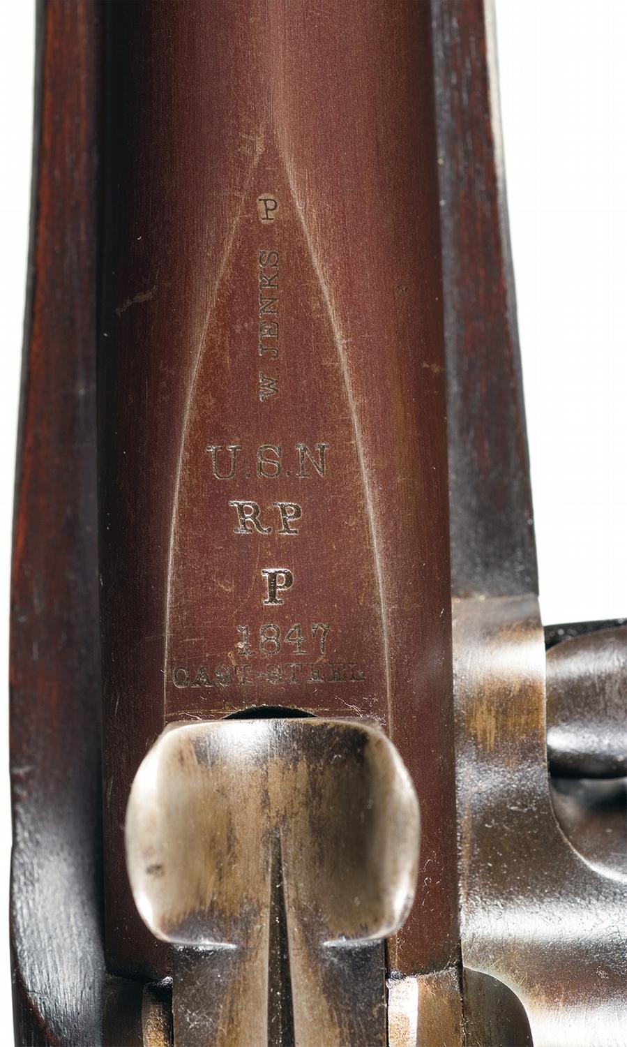 Excellent U.S. Navy Jenks Breech Loading Percussion Carbine with Tape ...