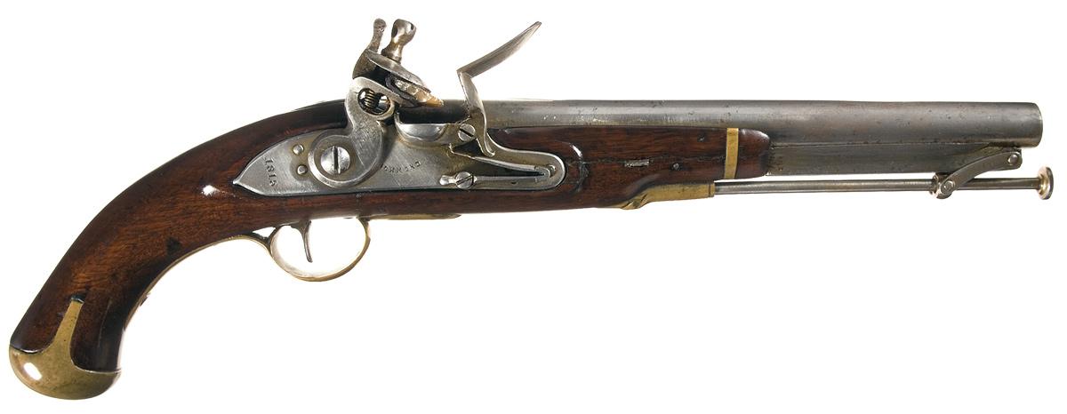 Rare "1815" Dated, 2nd Model Virginia Manufactory Flintlock Pistol