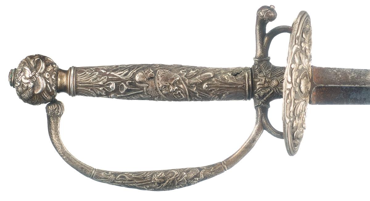 18th Century Silver Hilted European Small Sword
