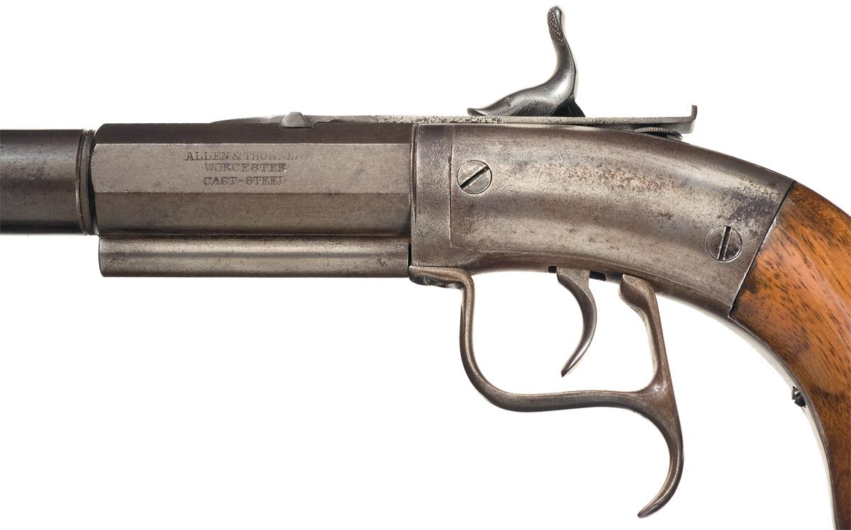 Scarce Allen & Thurber Single Shot Side Hammer Percussion Target Pistol