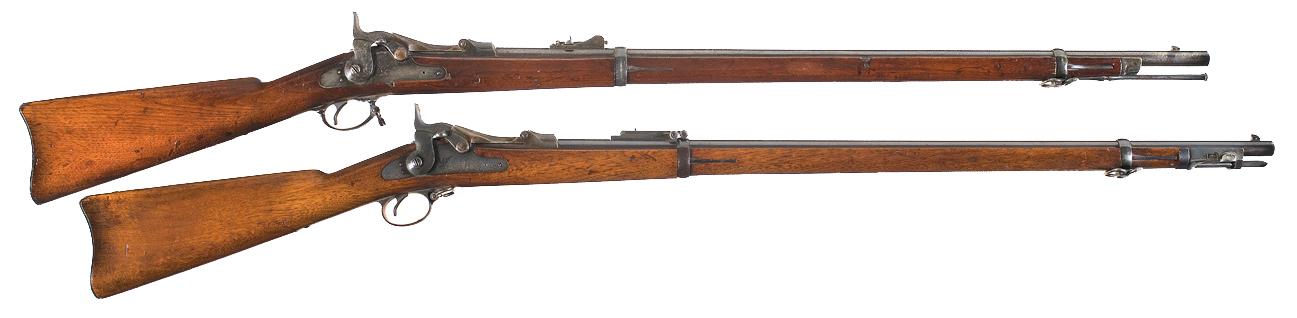 Two Springfield Armory Trapdoor Rifles A) U.S. Springfield Model 1879 ...