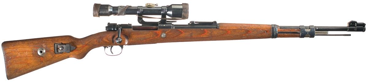 J. P. Sauer "147" Code K98 Sniper Rifle with Short Side Rail Mount and ...
