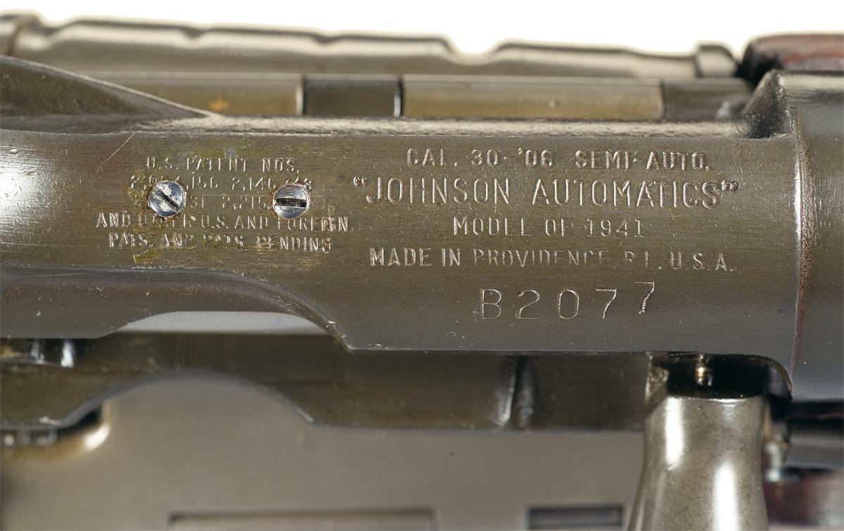 U.S. Johnson Automatics Model 1941 Semi-Automatic Rifle