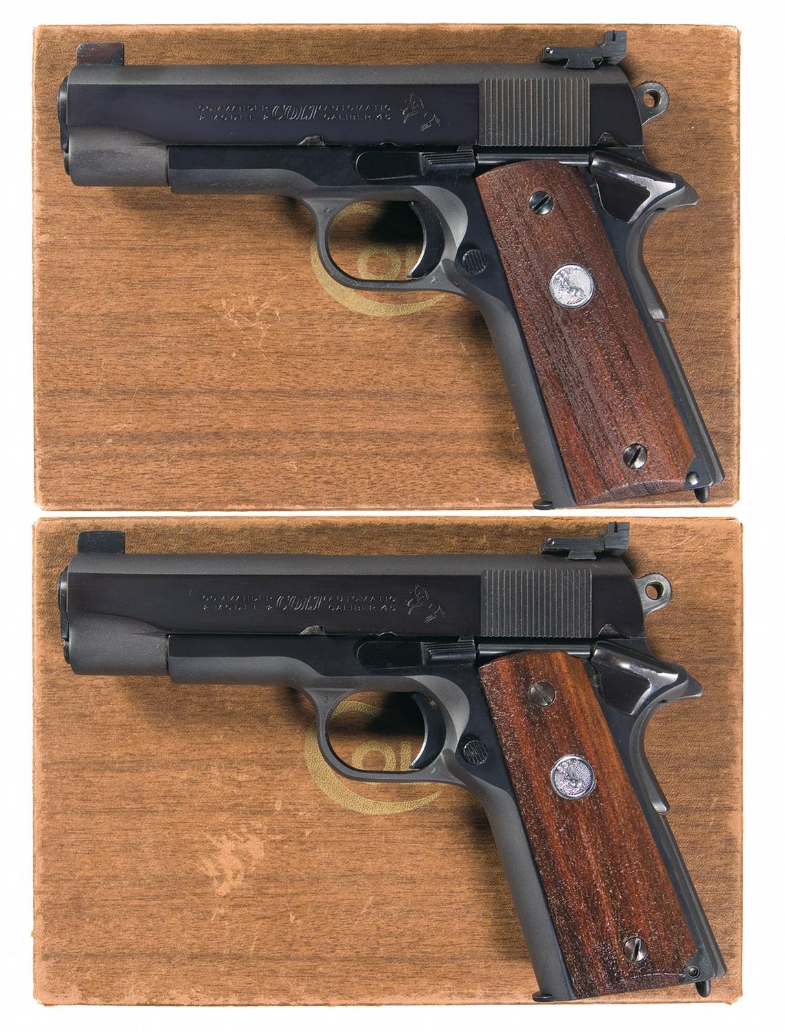 Two Consecutively Serial Numbered Colt Commander Steel Frame Semi ...