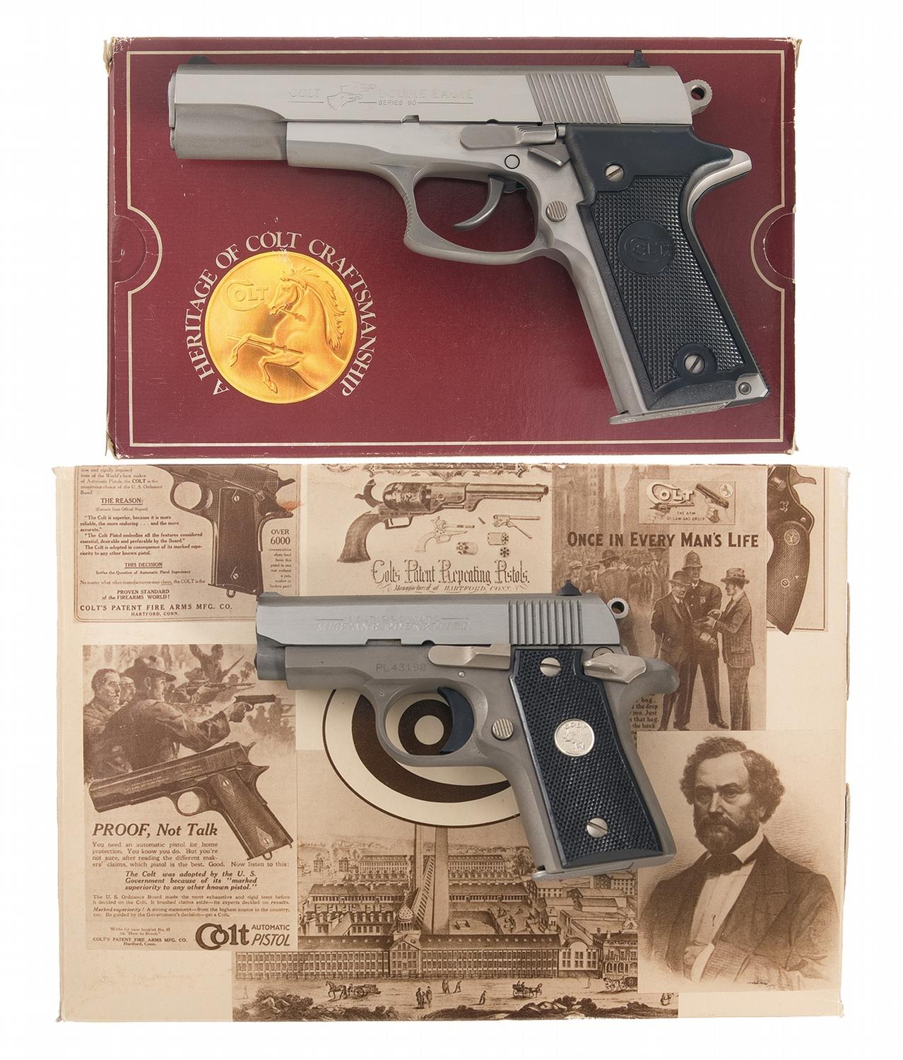 Two Colt Semi-Automatic Pistols A) Colt Series 90 Double Eagle Semi ...
