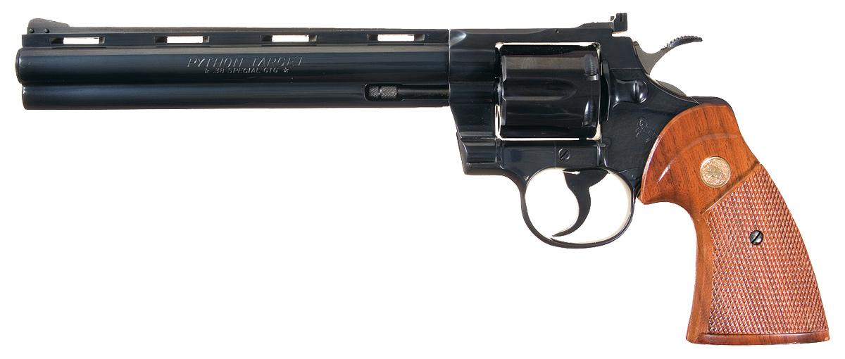 Scarce 8 Inch Barrel Colt Python Target Model Double Action Revolver in ...