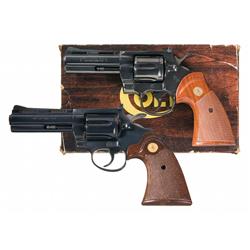 Two Colt Double Action Revolvers A) Colt Python Model Double Action ...