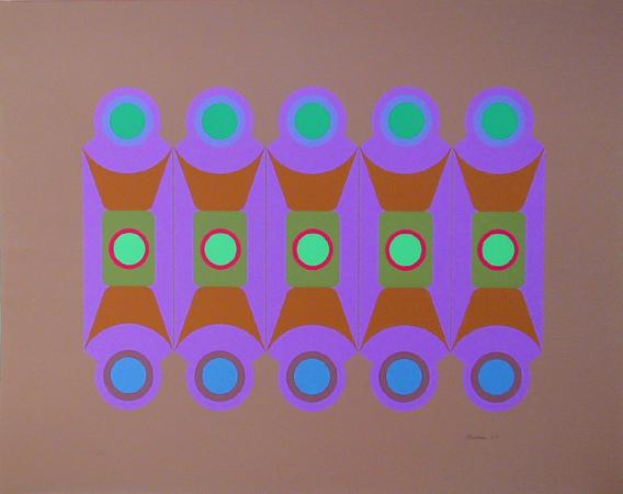 Arthur Boden, Abstract Op-Art Serigraph