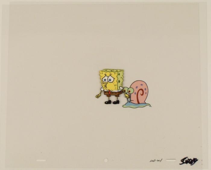 Original SpongeBob And Gary Animation Cel Art Pet Snail