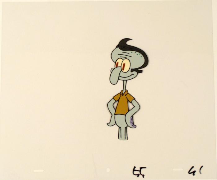 Squidward Wig Cel SpongeBob Original Art Production