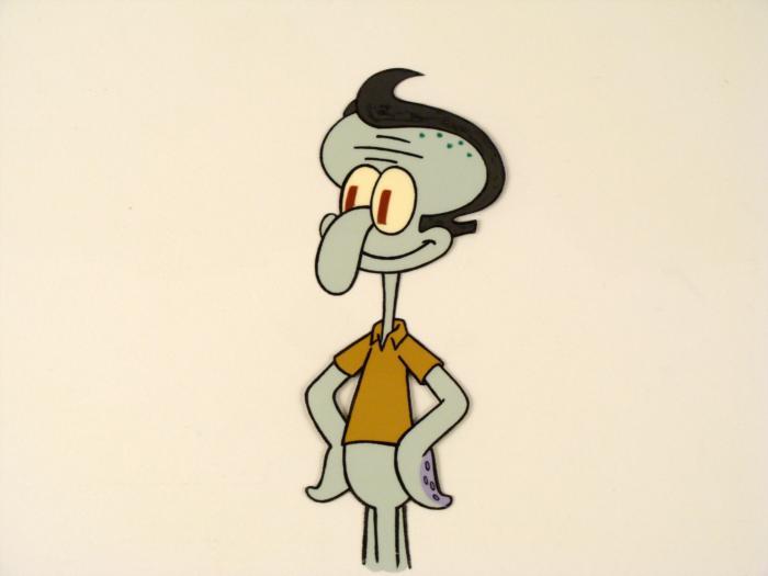 Squidward Wig Cel SpongeBob Original Art Production