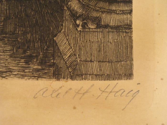 Axel Hermann Haig Signed Original Etching Cathedral