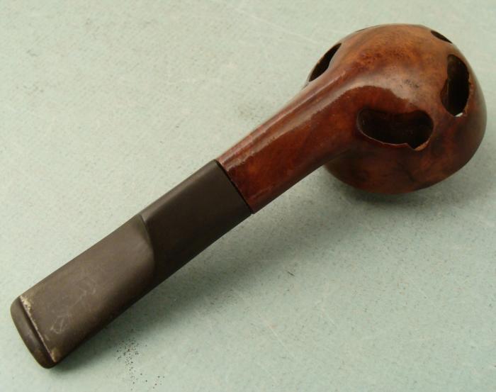 Century Old Imported Briar Pipe Italy -Rare Cut Design