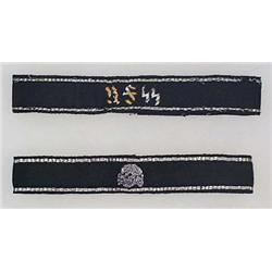 LOT OF 2 WW2 GERMAN NAZI CUFF TITLES