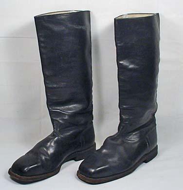 PAIR OF LEATHER GERMAN MILITARY TALL BOOTS