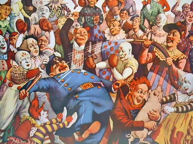 1960 RINGLING BROS ARMY OF 50 CLOWNS POSTER - Grea