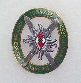 1935/36 WW2 GERMAN NAZI HITLER YOUTH ALPINE SKI BA