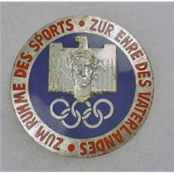 1936 WW2 GERMAN NAZI BERLIN OLYMPICS ENAMELED SPOR