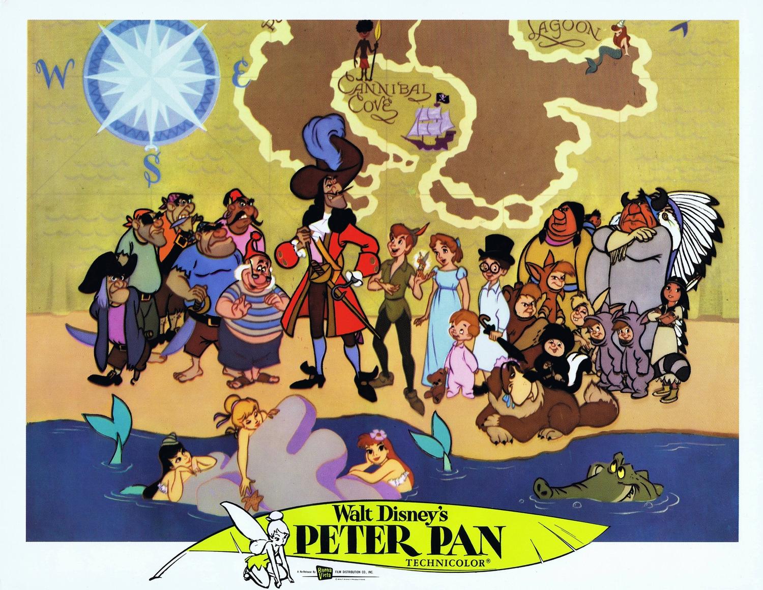 Peter Pan Lobby Card 11 x 14 re-release Buena Vista