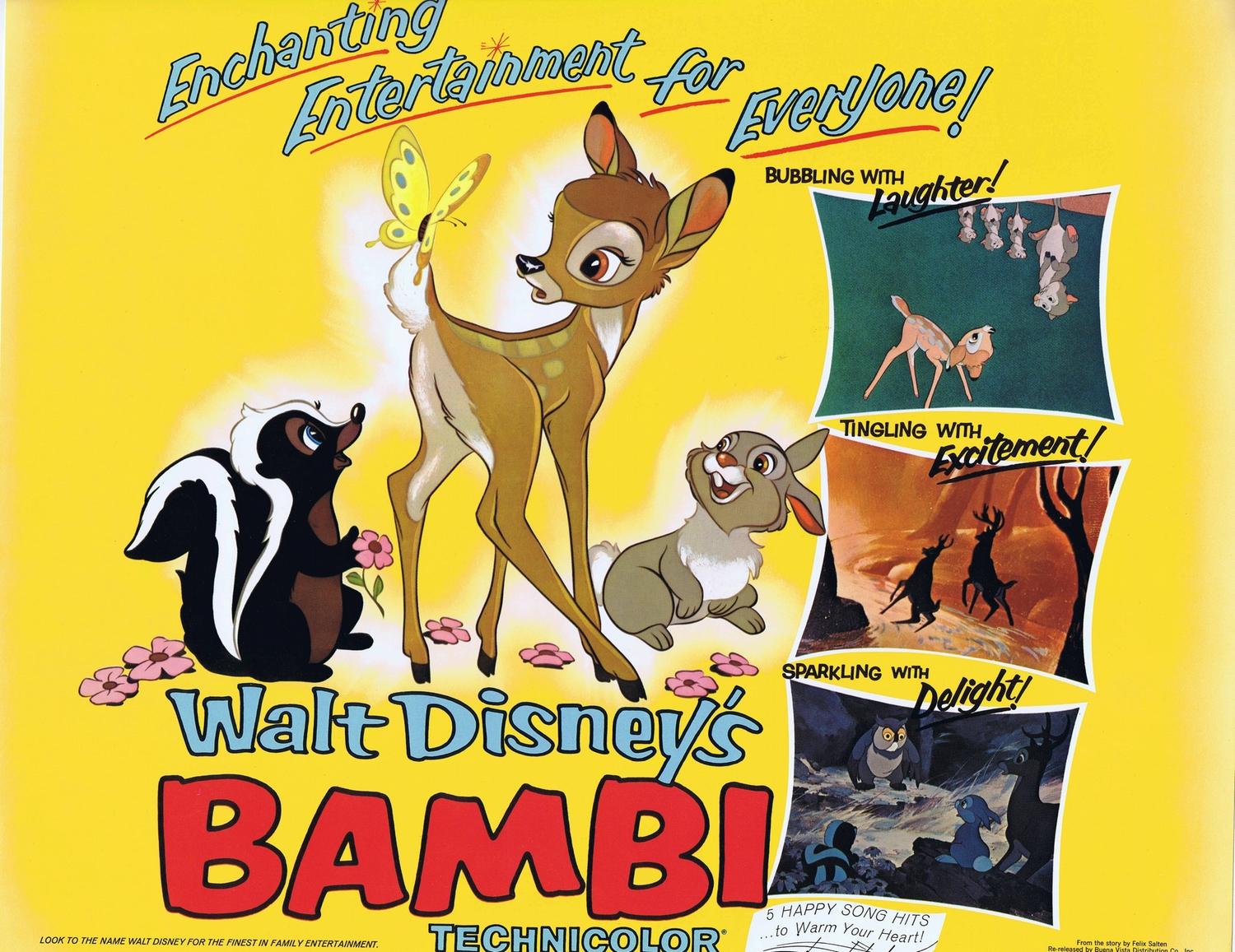 Bambi Lobby Card 11 X 14 Re Release 1966
