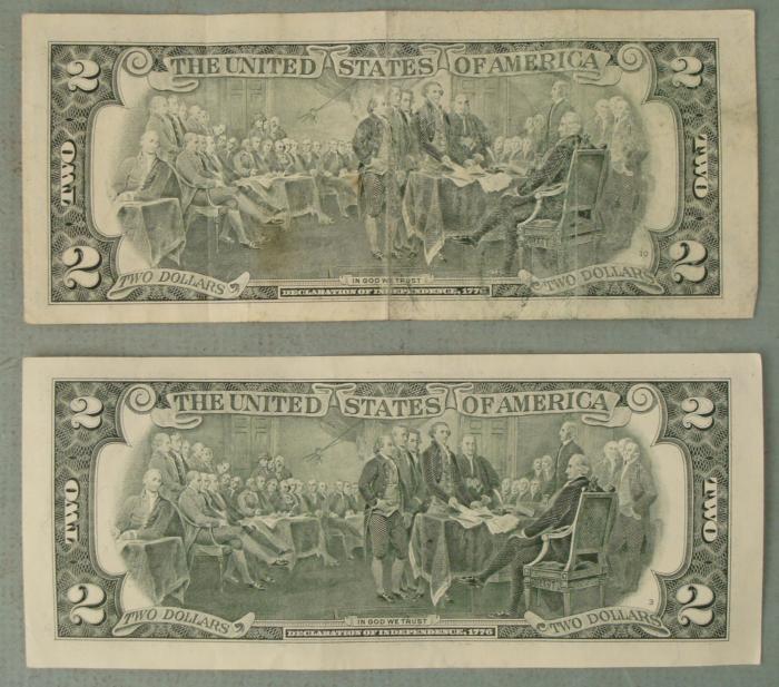 2 Star Notes $2 Two Dollar Bill 1995 F Mint 2003 I Mint