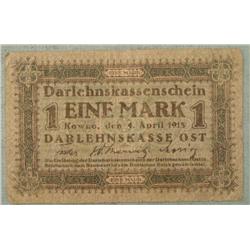 1918 One 1 Eine Mark Germany
