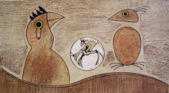 MAX ERNST Large Litho Surrealism German Birds