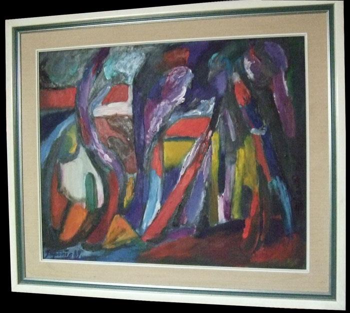 JONAS CEPONIS Oil Painting Lithuanian Art1989