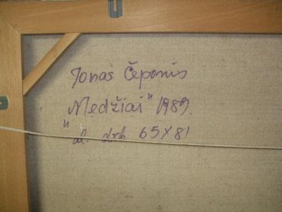JONAS CEPONIS Oil Painting Lithuanian Art1989