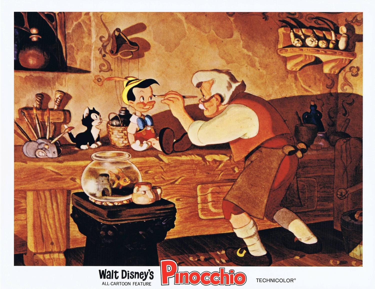 Pinocchio 11 x 14 re-released 1978 Lobby Cards