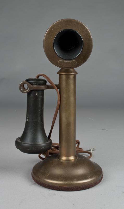 Antique Brass & Bakelite Candlestick Telephone