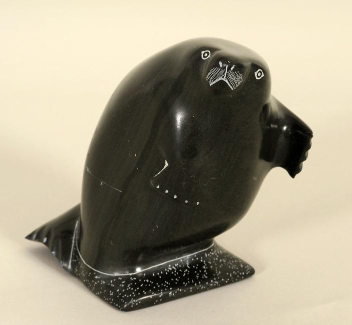 Inuk Sculpture of a Seal Carved by Davidee Uppik From Akulivik, Nunavik ...