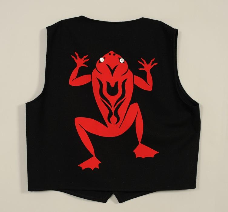 Men's Vest with Applique Stolo Nation Frog Design by Karl Harris Size ...