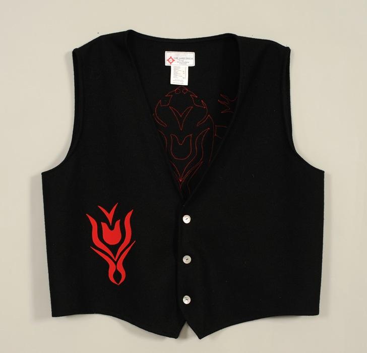 Men's Vest with Applique Stolo Nation Frog Design by Karl Harris Size ...