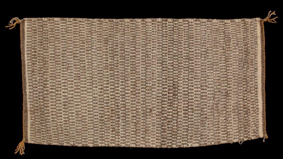 Navajo Double Woven Rug 16"x 30 1/2" Collected by David Aberle ca. 1960 ...
