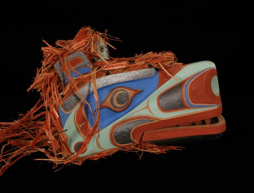 Articulated Hamatsa Bear Mask with Copper Teeth Carved by Wayne Alfred ...