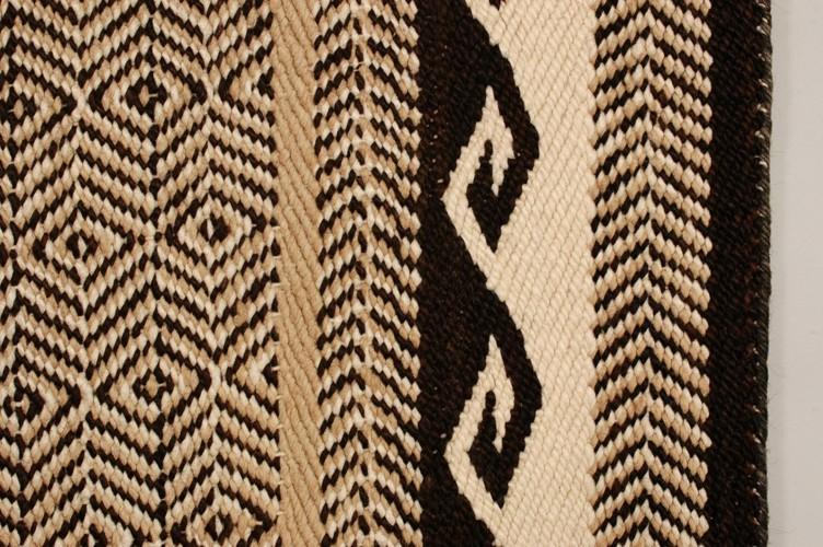 Navajo Double Woven Rug with Lozenge and Chevron Pattern 32"x 62 ...