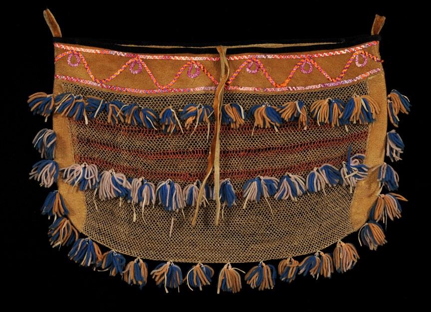 Fine 19TH C. Babiche Bag with Quill Work Design - Dogrib Tribe ...