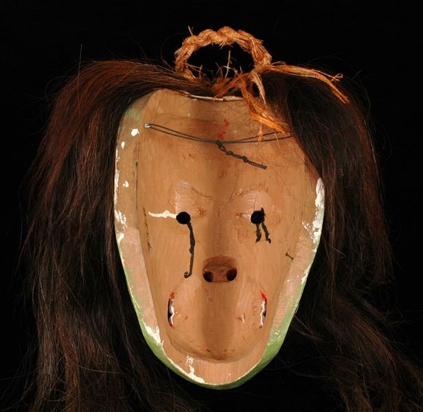 Kwaguilth Bukwus Mask with Horsehair Carved by Beau Dick 15" H. 10" W ...