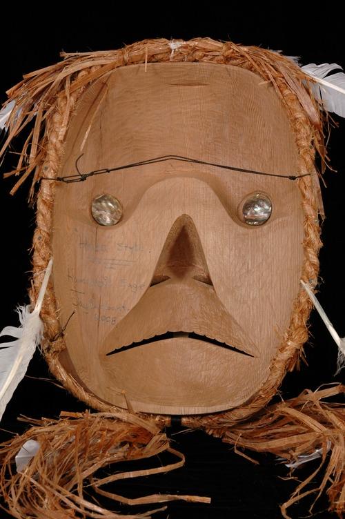 Haida Humanoid Eagle Mask By Jay Brabant 17" H. 12" W. Fine Condition