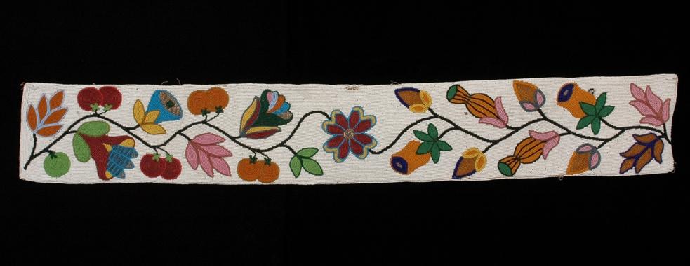 Cree Beaded Belt with Floral Design 37" L. 5 1/2" W. Good Condition ...
