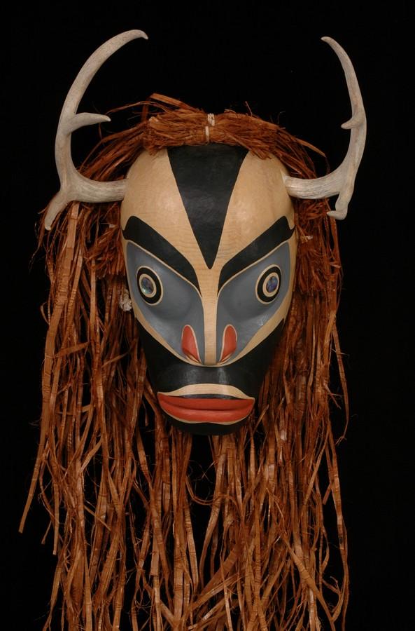 Deer Transformation Mask Carved by Gene Brabant and G.W. Harvey, a ...