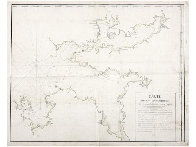 1786., MAPA: (GRAN MAPA ORIGINAL-FERROL),. CARTE HIDRO-TOPOGRAPHIQUE ...