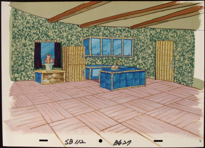Background Original SpongeBob Kitchen Art Production