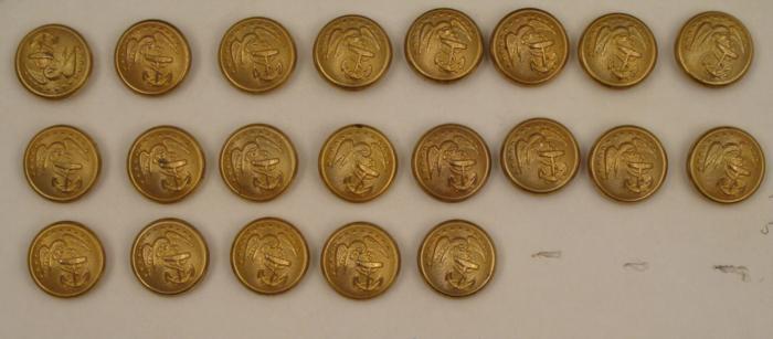 21 WWI US Marine Corps Button Collection Vintage